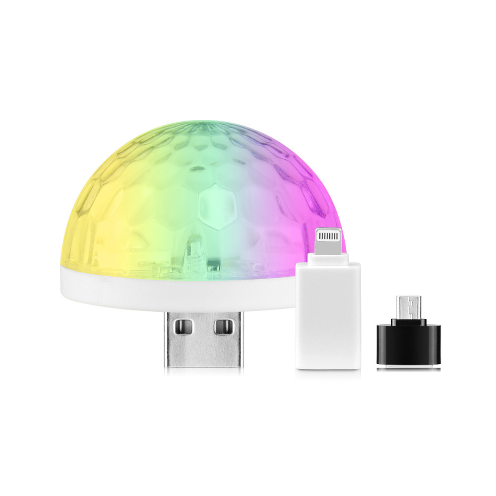 RGB LED light USB Power LED Bulb lamp 3W DC 5V Music Sound Control ...