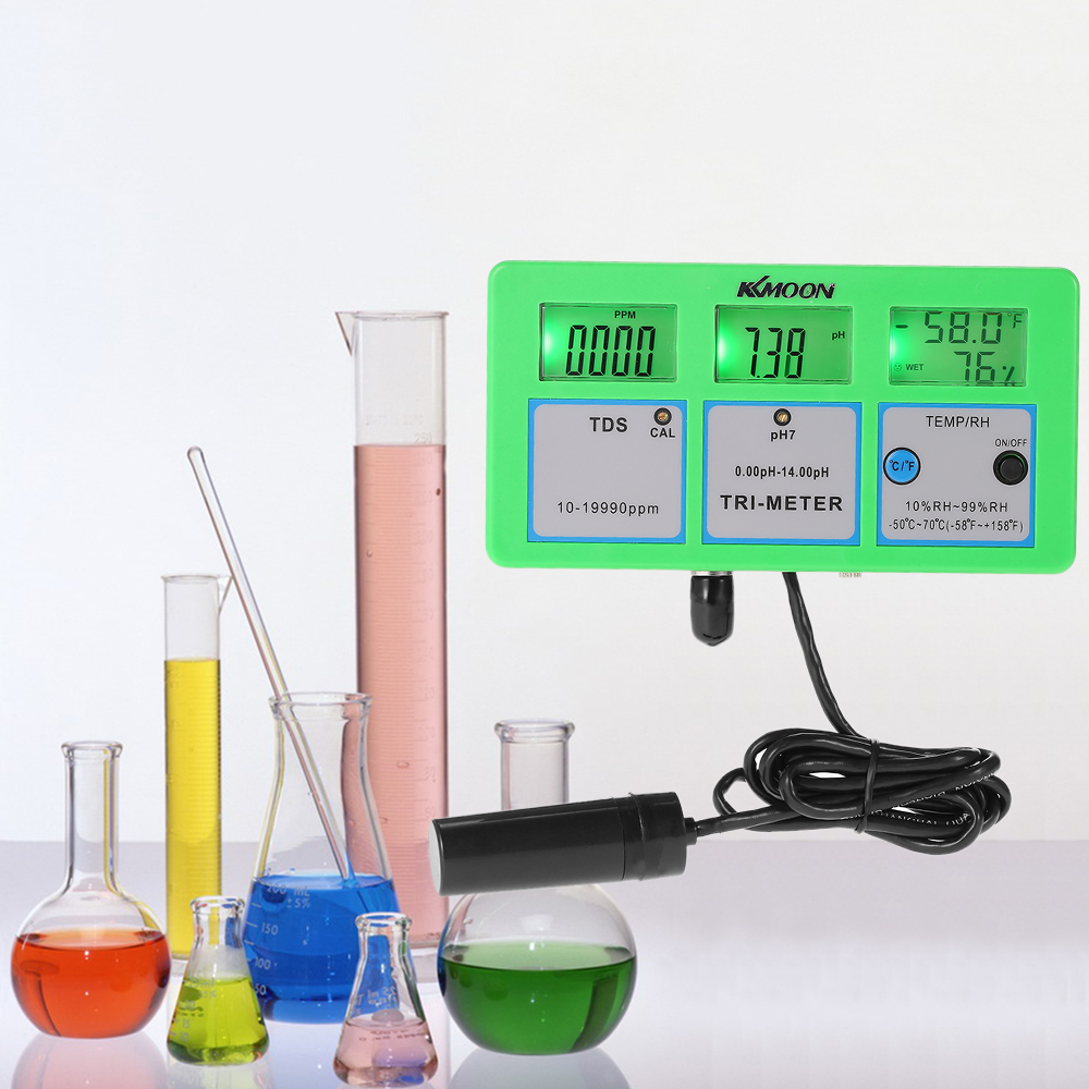 4 in 1 Multi-parameter Water Testing Meter Digital LCD Multi-function ...