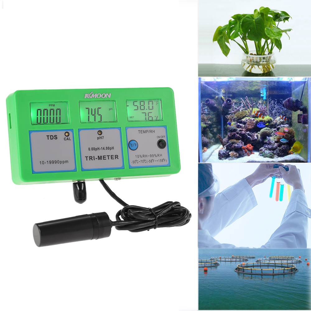 4 in 1 Multi-parameter Water Testing Meter Digital LCD Multi-function ...