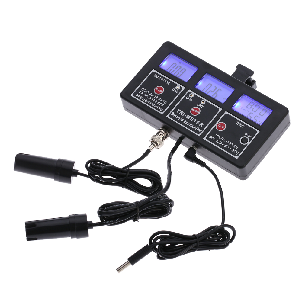 Multi-parameter Digital ph meter Professional 7 in 1 Water Testing ...
