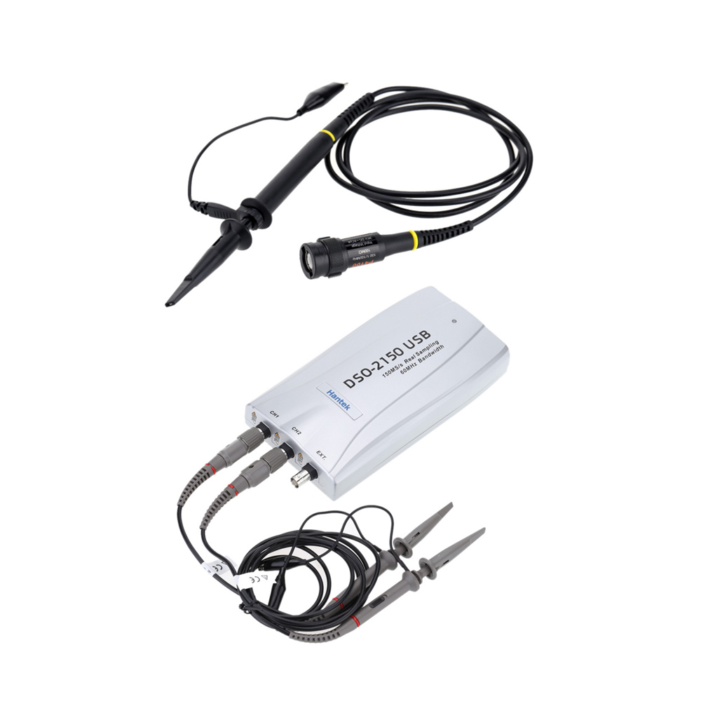 Hantek Dual Channel PC USB Digital Storage Oscilloscope 60MHz+P4100 High Voltage Oscilloscope ...