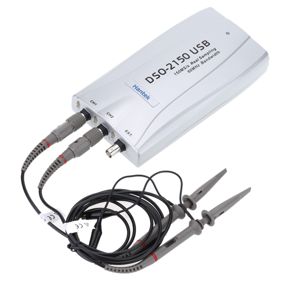 Hantek Dual Channel PC USB Digital Storage Oscilloscope 60MHz+P4100 ...